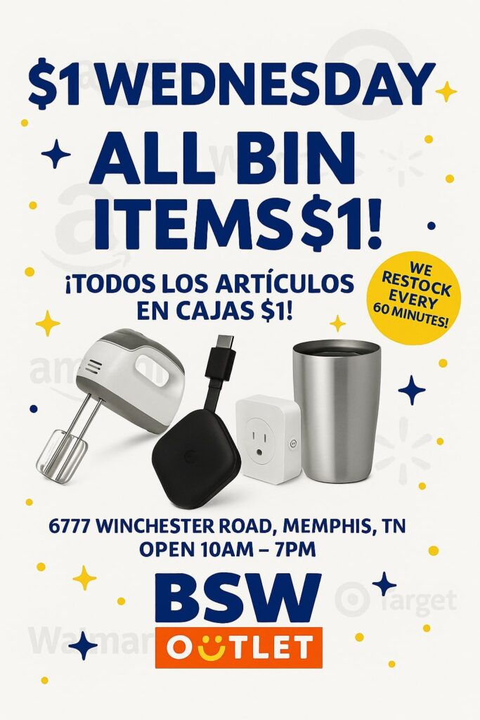 BSW Outlet – Memphis Discount & Bin Store – Huge Daily Deals